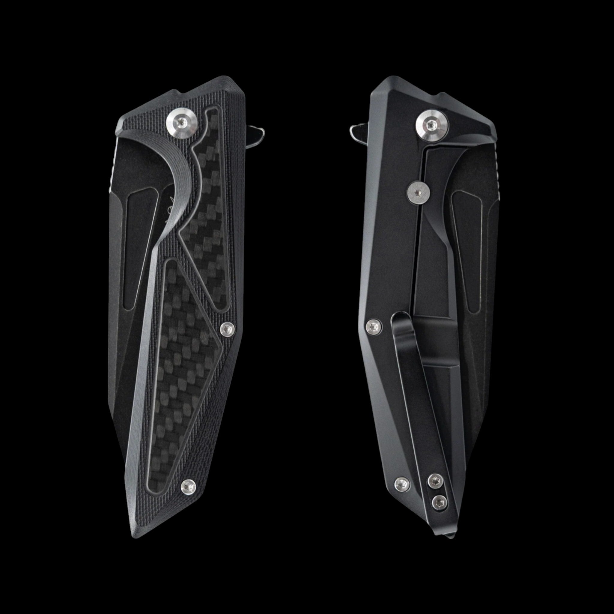 Skallywag Tactical Shadow Beard Frame Lock Flipper Knife 3.4" D2 Black ...