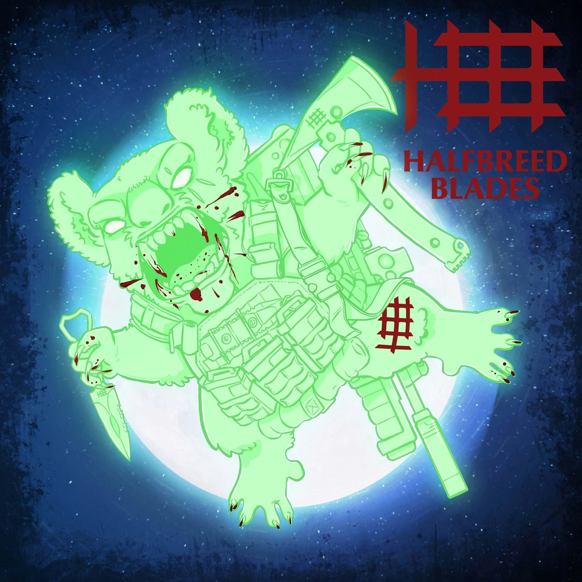 Halfbreed Blades Drop Bear Morale Patch 2024 GITD Glow-in-the-Dark ...